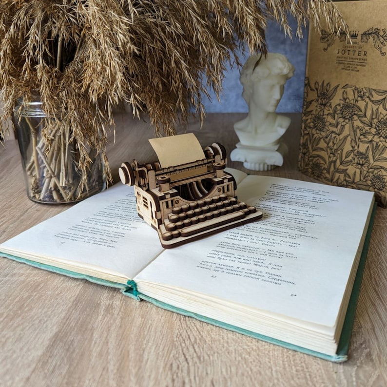 Typewriter SVG Laser Cut File, 3d Puzzle Miniature Ready Made Project ...