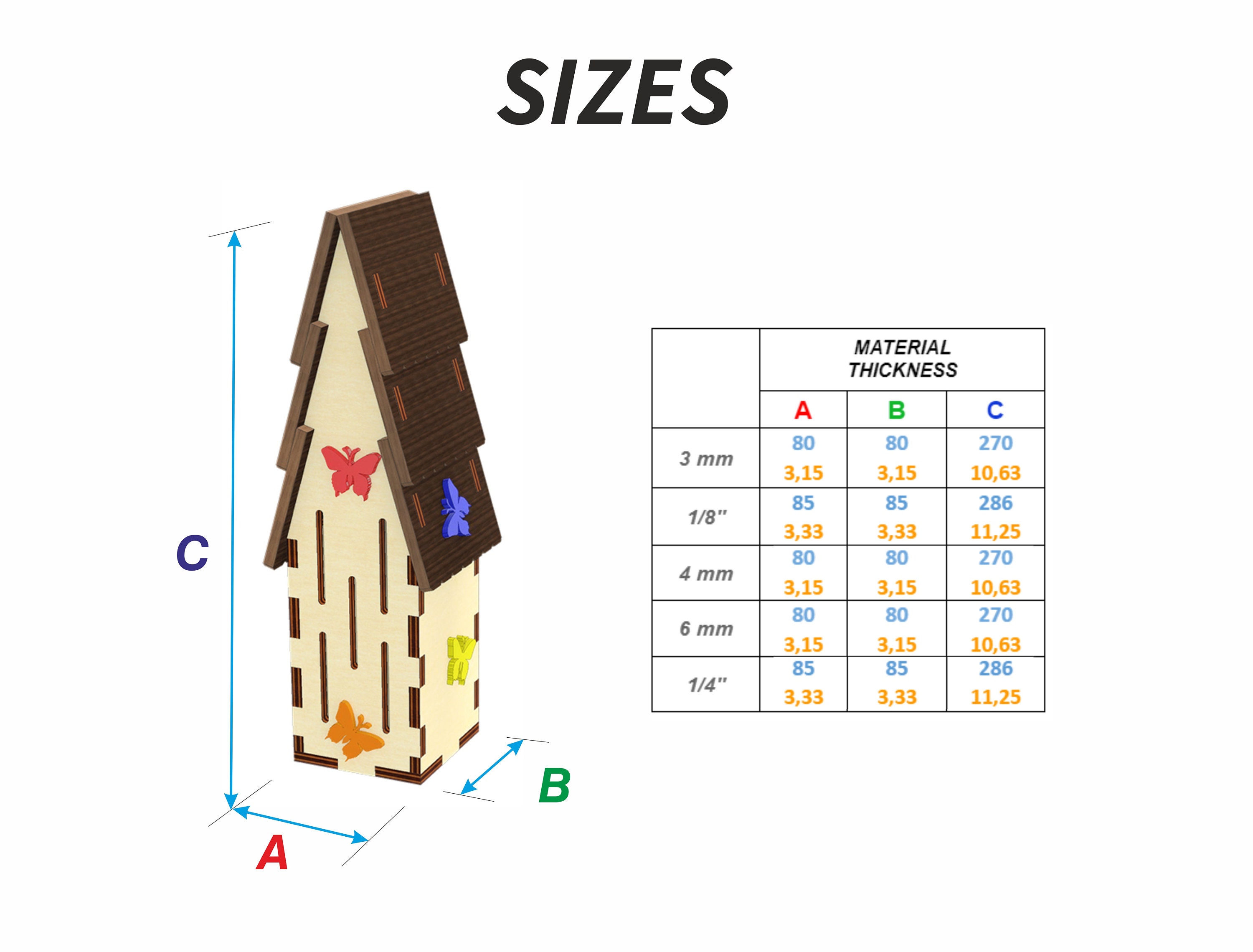 Butterfly House Laser Cut File, SVG Wooden Garden Shelter Template ...