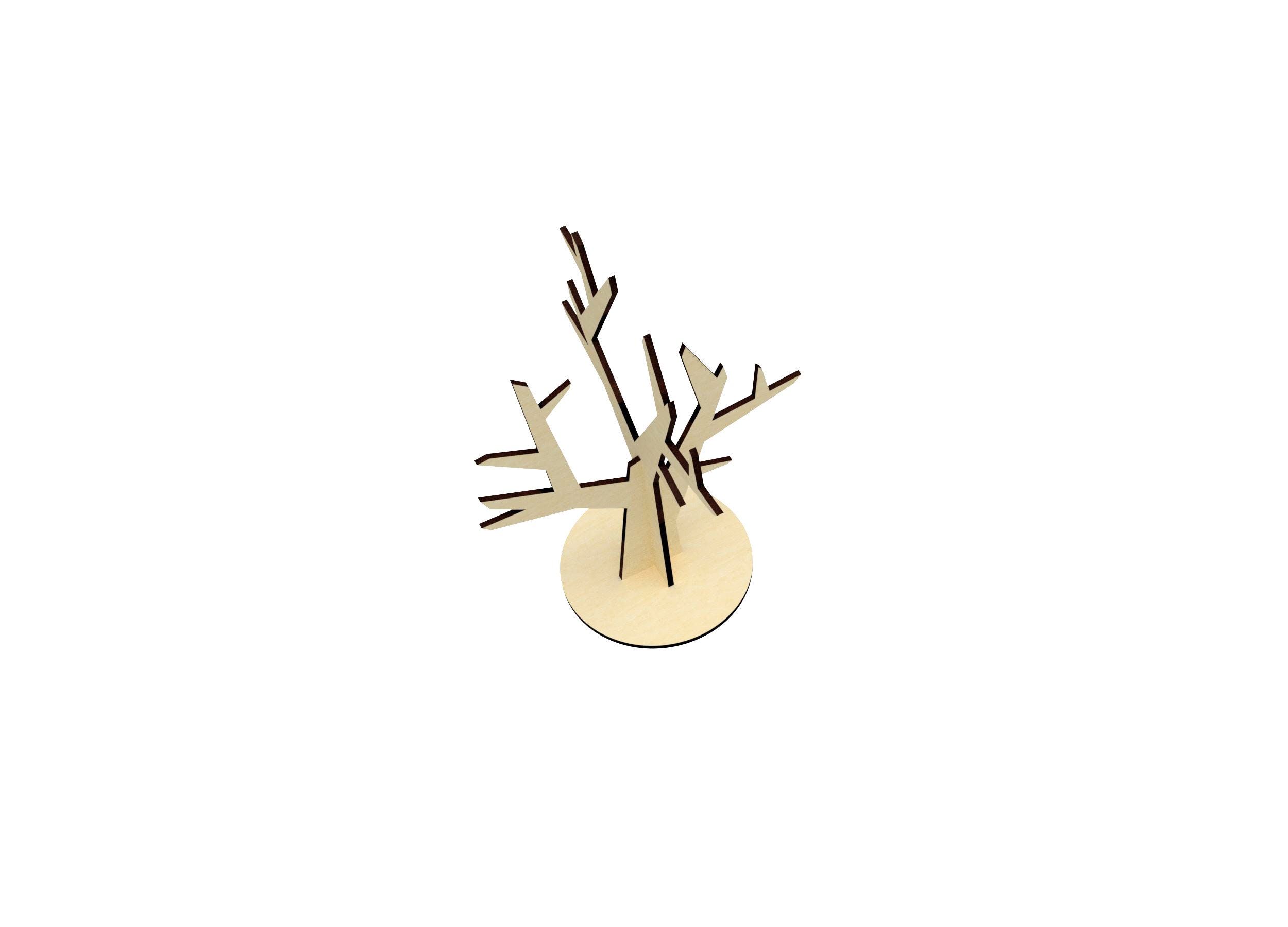 Jewelry Tree Stand SVG Laser Cut Files: Cutting Machines Pattern ...