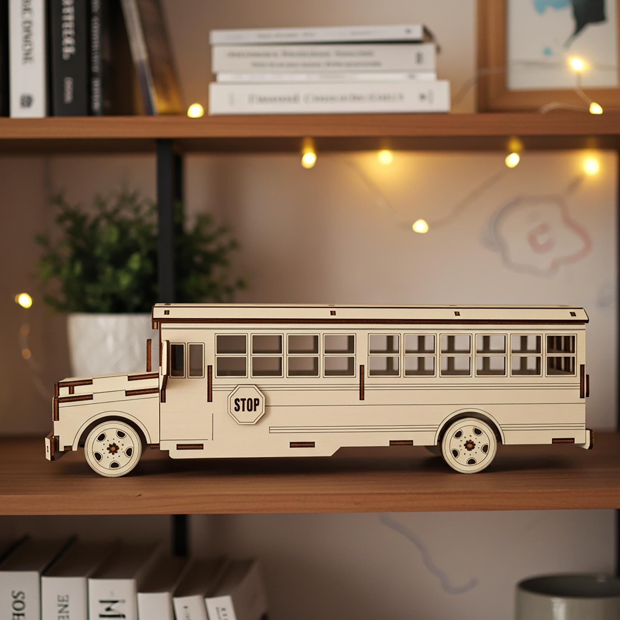 School Bus Laser Cut File, SVG Back to School Vehicle Model (digital ...