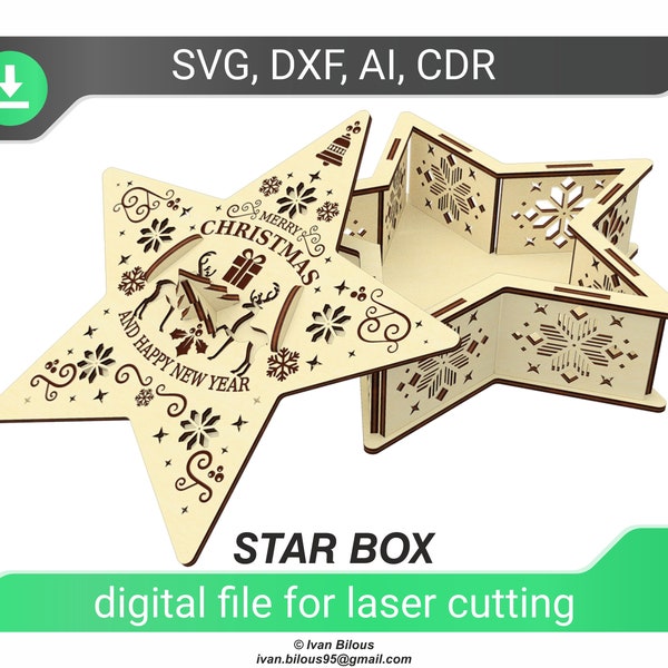 Laser Cut Box Star - Etsy