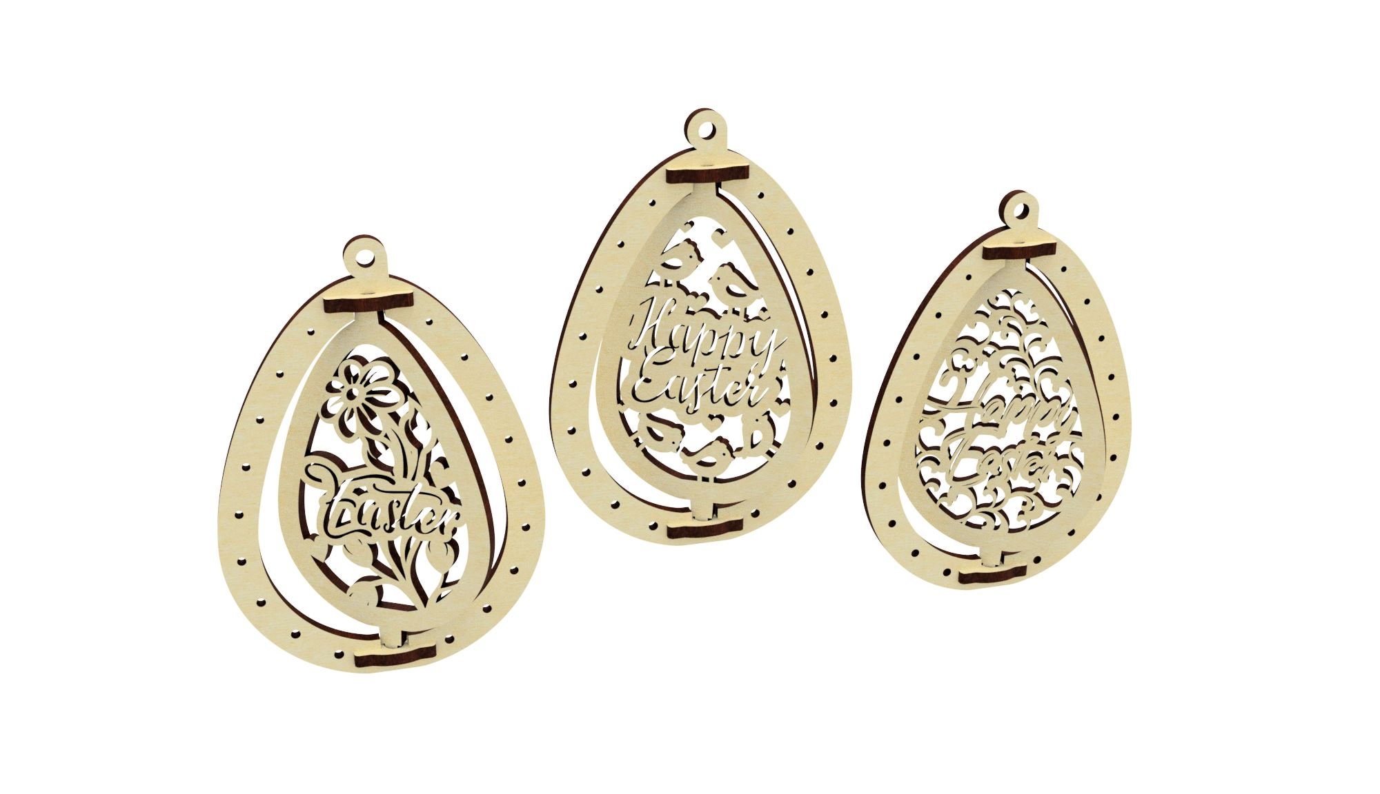 Laser Cut Files Easter Dxf Files Easter Eggs Template Plywood - Etsy