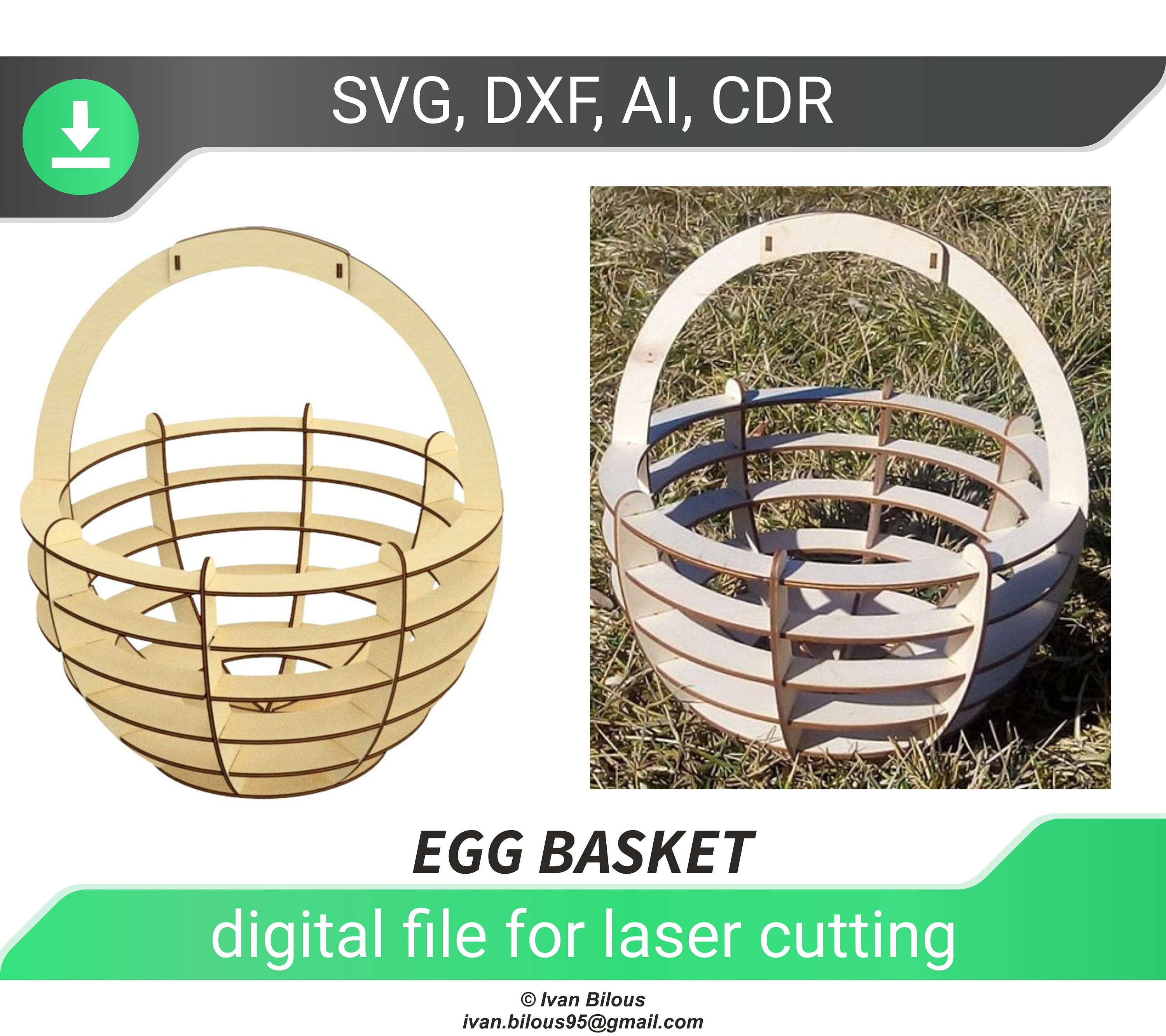 Basket Dxf Laser Cut Files Glowforge Svg Basket Pattern Cnc | Etsy ...