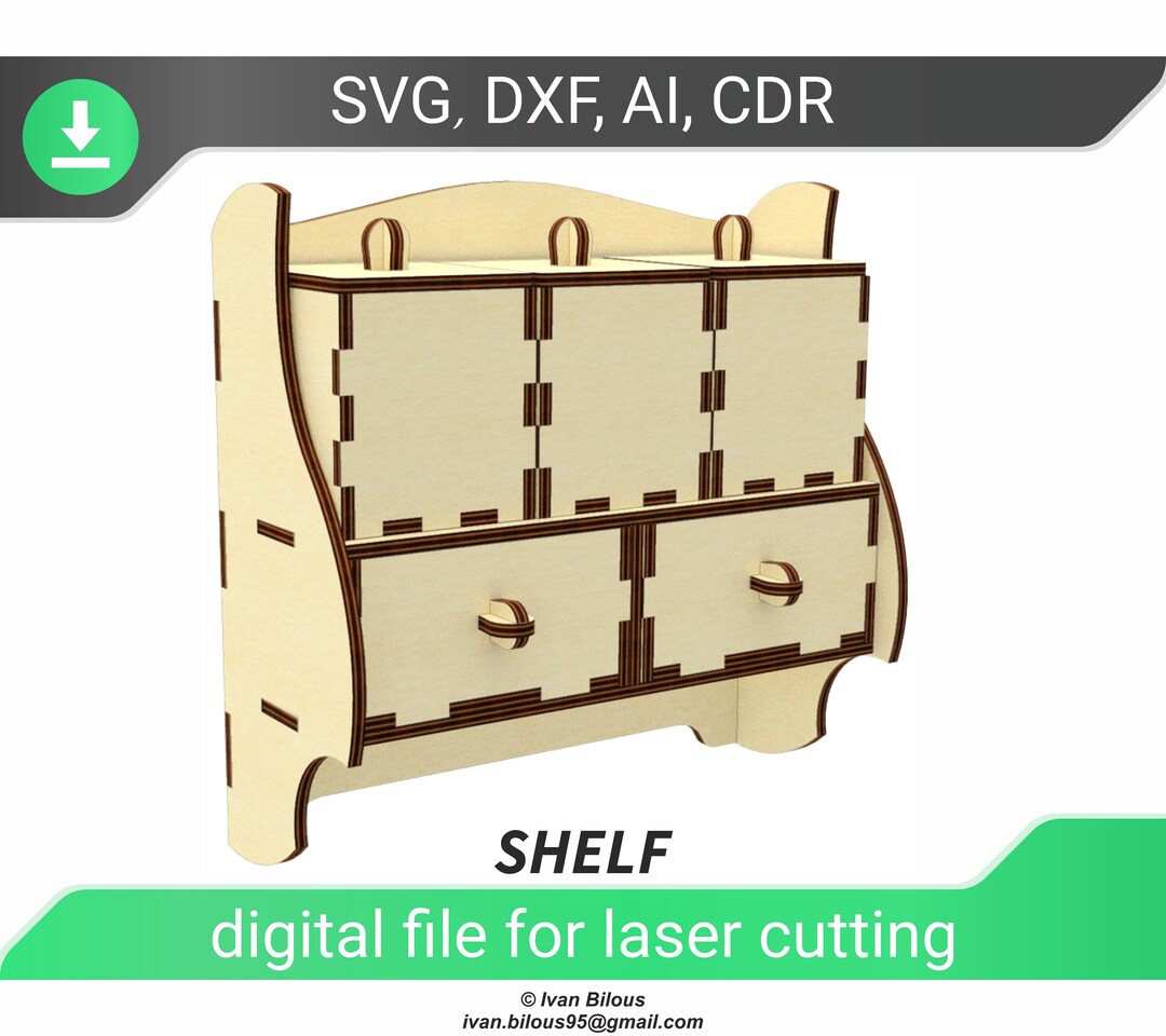 Kitchen Shelf Laser Cut File, SVG Pattern - Etsy