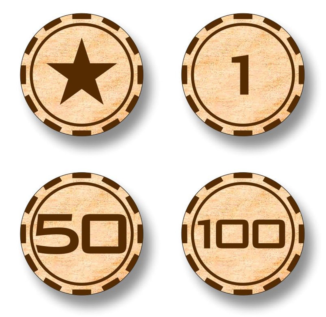 Laser Cut Wood Dxf Files for Laser Engraved Poker Chips Laser - Etsy