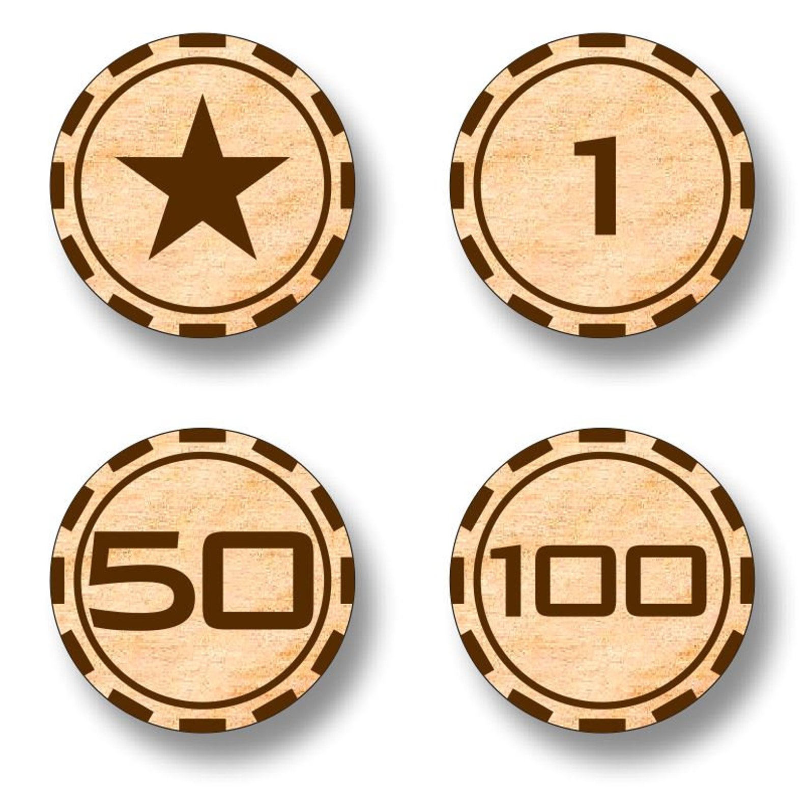 Laser Cut Wood Dxf Files for Laser Engraved Poker Chips Laser - Etsy