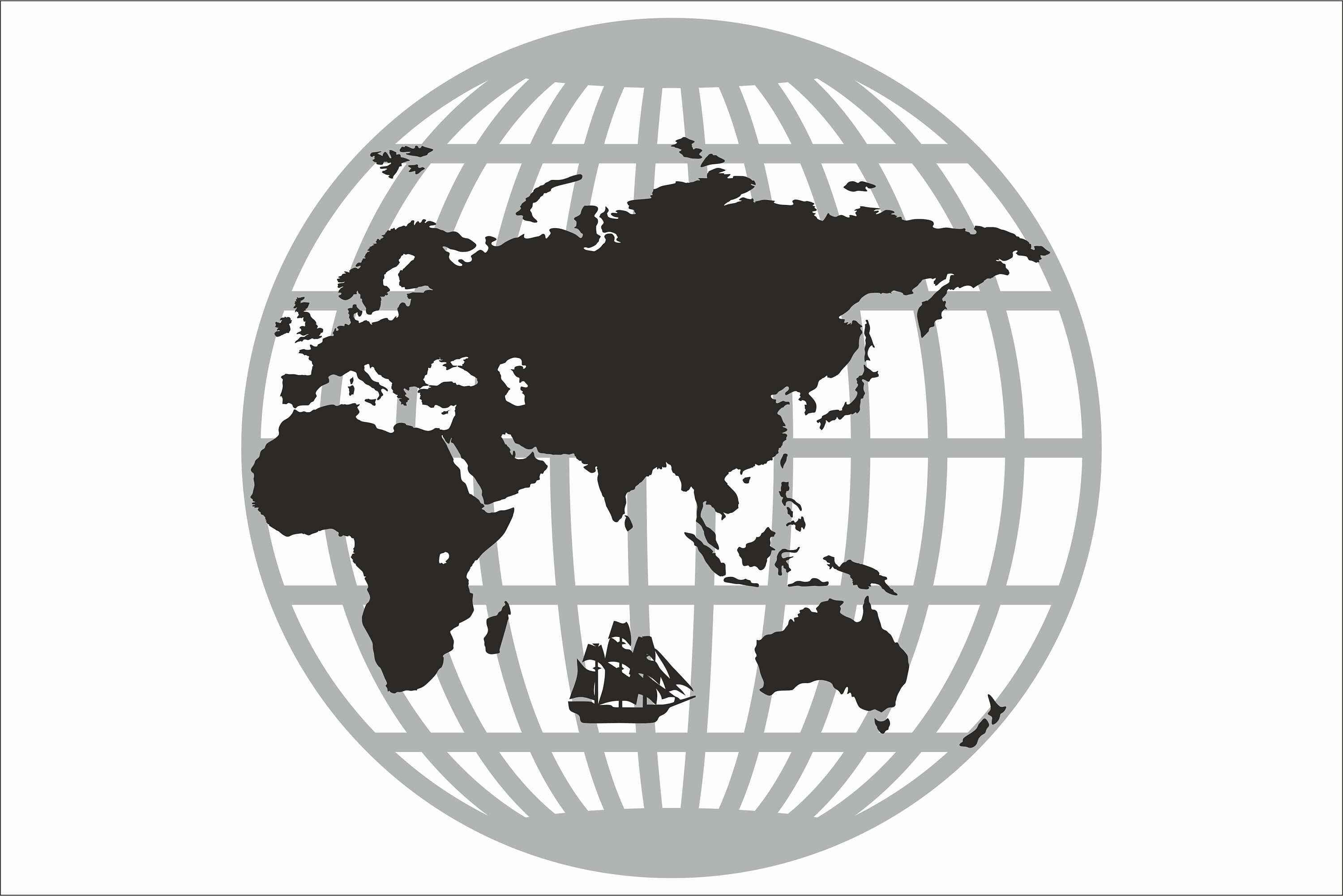 Mapa del mundo redondo Archivo láser SVG patrón Glowforge | Etsy