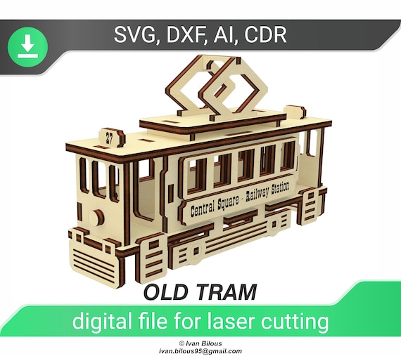 Tram Trolley Streetcar Digital Laser Cut File Cnc Plan - Etsy Hong Kong