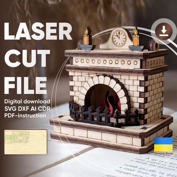 Laser Cut Fireplace - Etsy