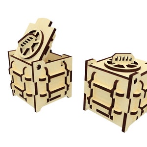 Safe Box - SVG Laser Cut File, Plywood Vector Plan for Glowoforge ...