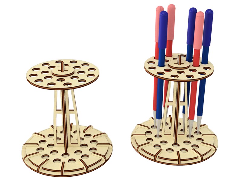 Pencil Holder Digital File for Laser Cutting Glowforge | Etsy