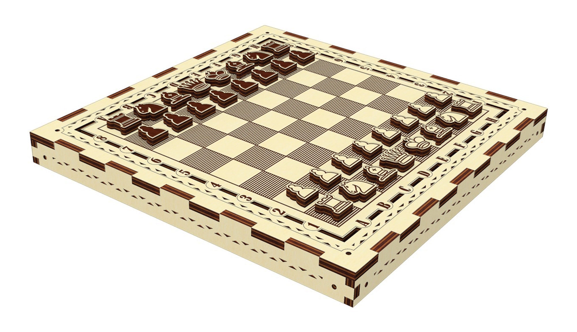 Chess laser cut files glowforge svg check and checkers svg cut | Etsy