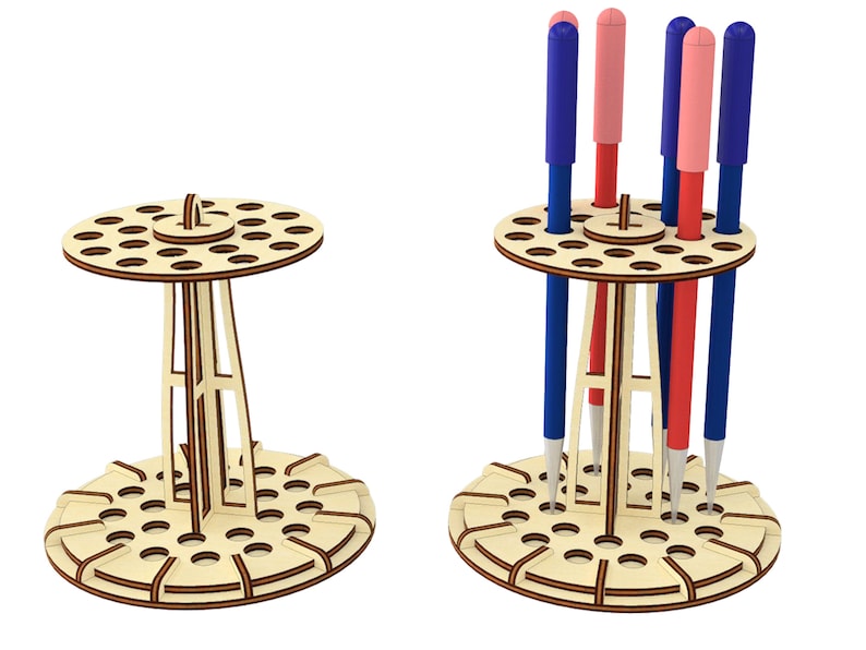 Pencil Holder Digital File for Laser Cutting Glowforge | Etsy