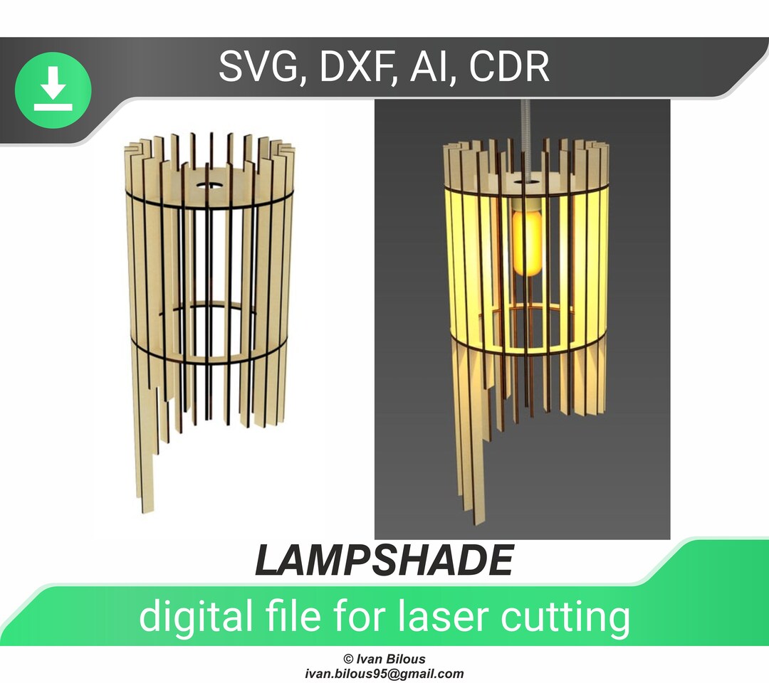 Laser Files Lamp Dxf Lampshade Laser Cut Model Cnc Template Lamp Laser ...