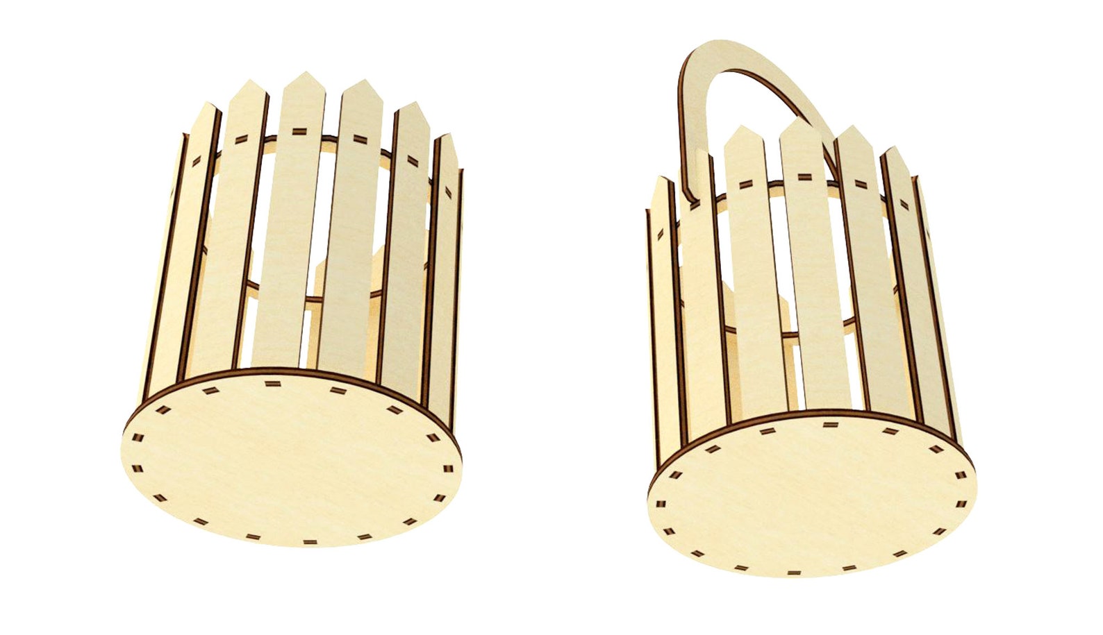 Laser Cut Easter Bucket Dxf Files for Laser Glowforge Files | Etsy