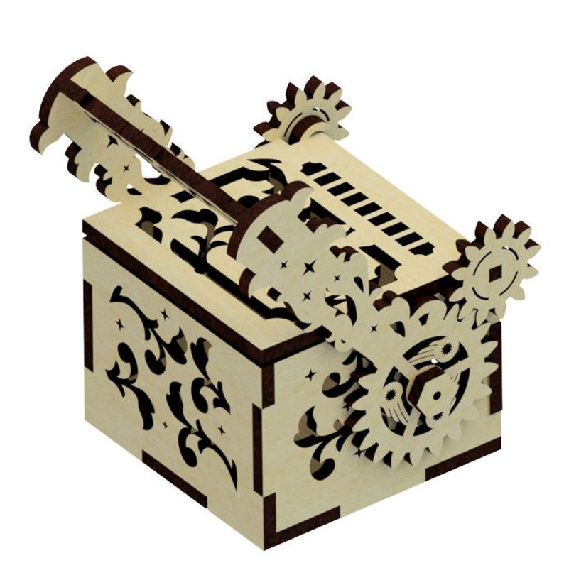 Laser Box Template Laser Cut Box Dxf Steampunk Svg Wooden Box Etsy