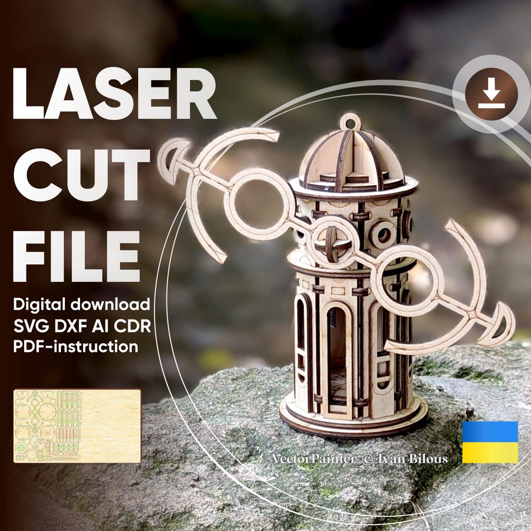 Laser Cut Windmill - SVG Plan for Cutting Machines With Assembly ...