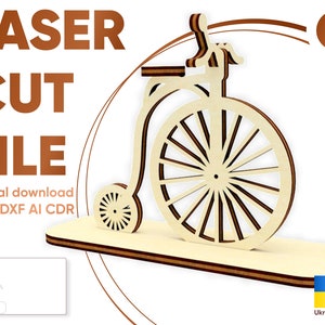 Laser Cut Files Bicycle Dxf Pattern for Laser Files Svg Bicycle ...