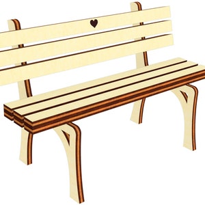 Laser Cut Bench Files: Miniature Memry Bench Set of 5 SVG Plan (digital ...
