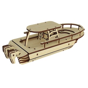 Ship Boat - SVG Laser Cut File, 3d Puzzle Plan for Laser Cutting ...