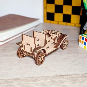 Retro Car Laser Cut File, SVG Vector Vehicle Plywood CNC Plan (digital ...