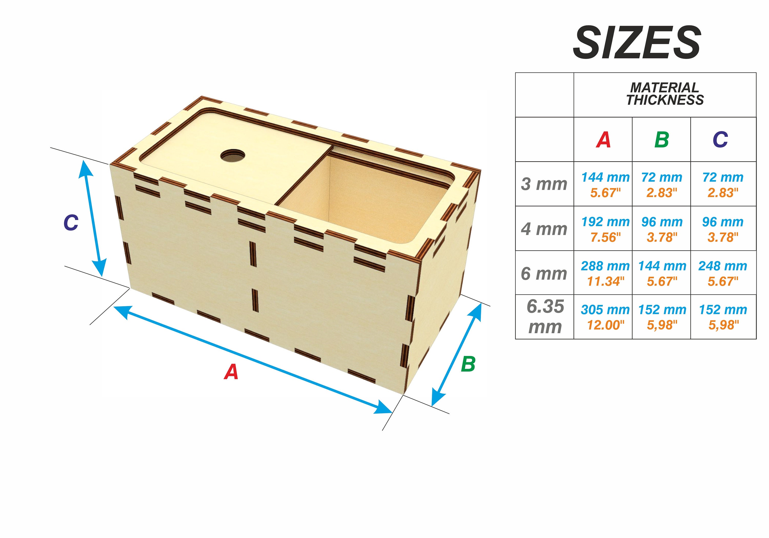 Box With Slide Lid Laser Cut Files SVG DXF Plans for Laser - Etsy UK
