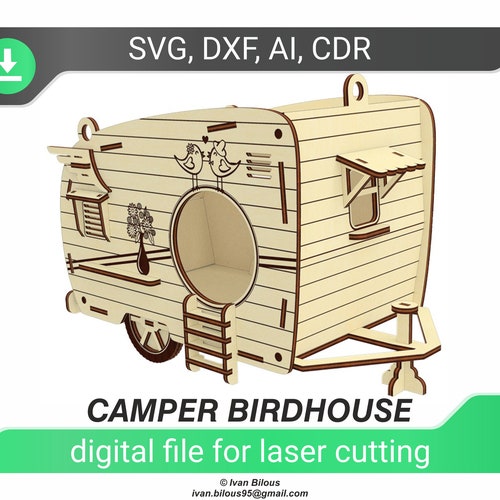 Bird Feeder Laser Cutting File CNC Plan - Etsy