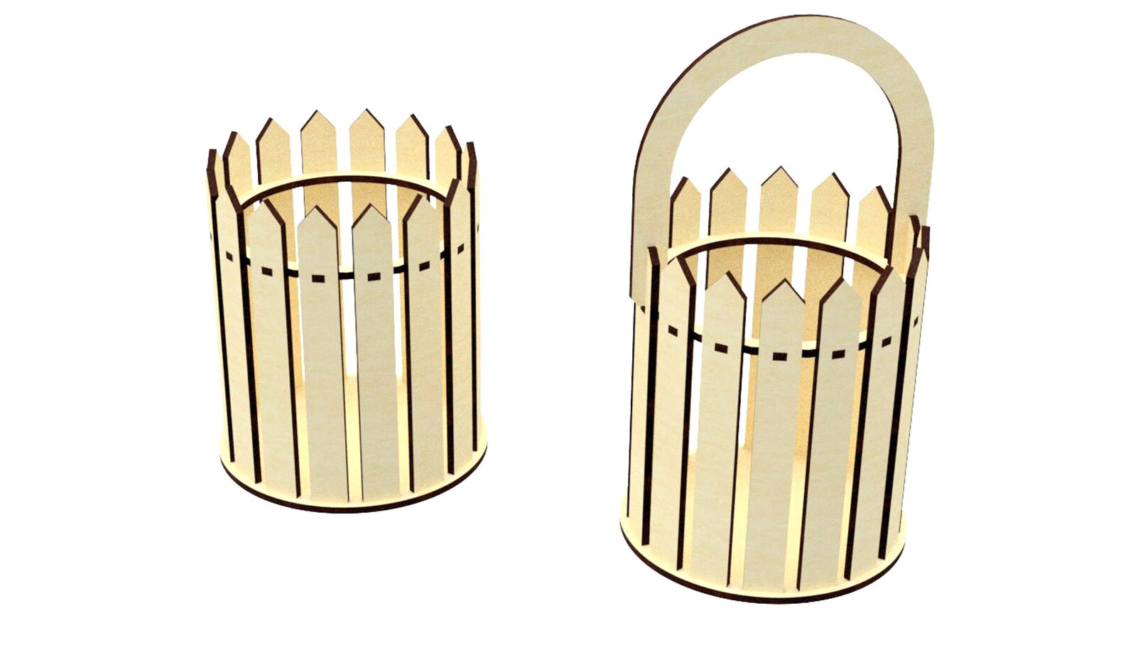 Laser Cut Easter Bucket Dxf Files for Laser Glowforge Files | Etsy