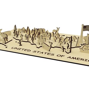 Usa Map Laser Cut File Svg Glowforge Usa Dxf Files for Laser Files Map ...