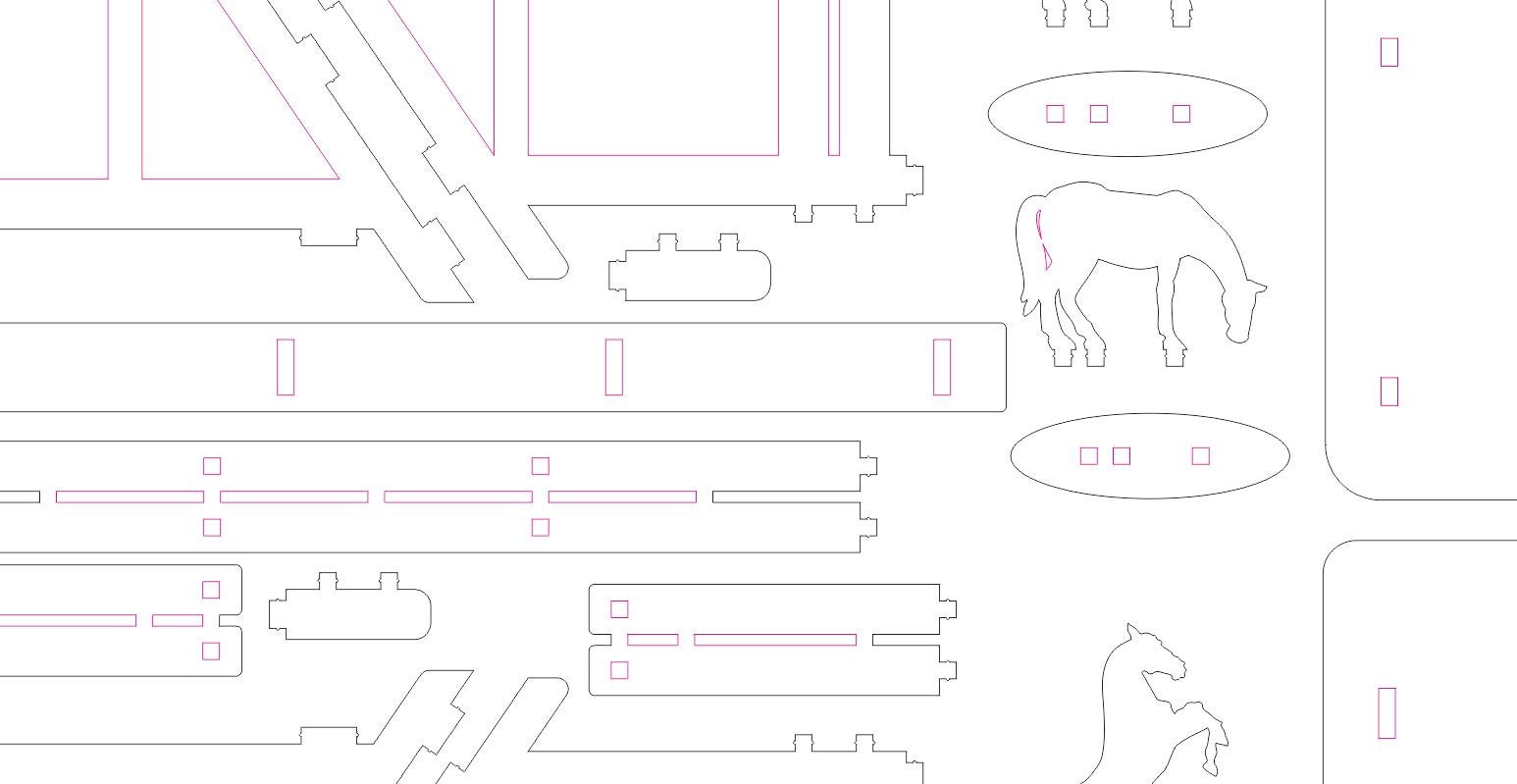 Barn Horse Stable SVG: Laser Cut File, Dollhouse Stall (digital File ...