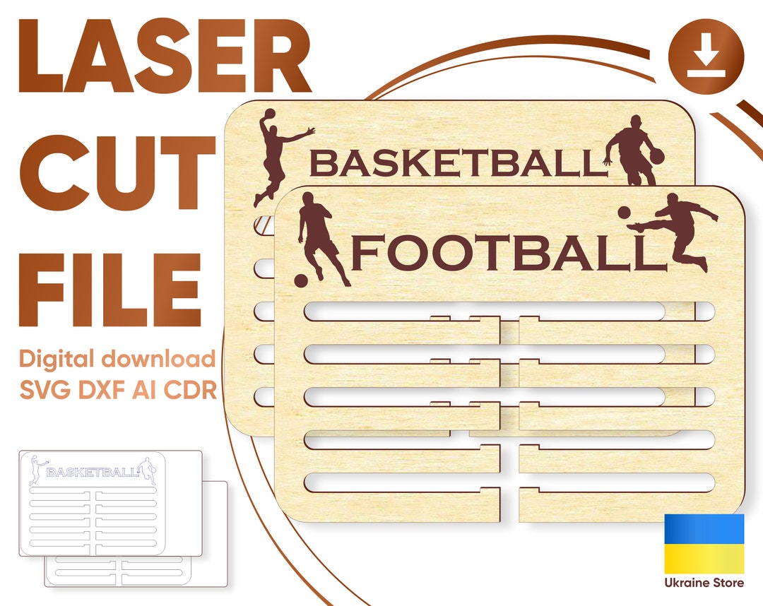 Laser Cut Medal Stand DXF Files: Sport Award Template (digital Download ...