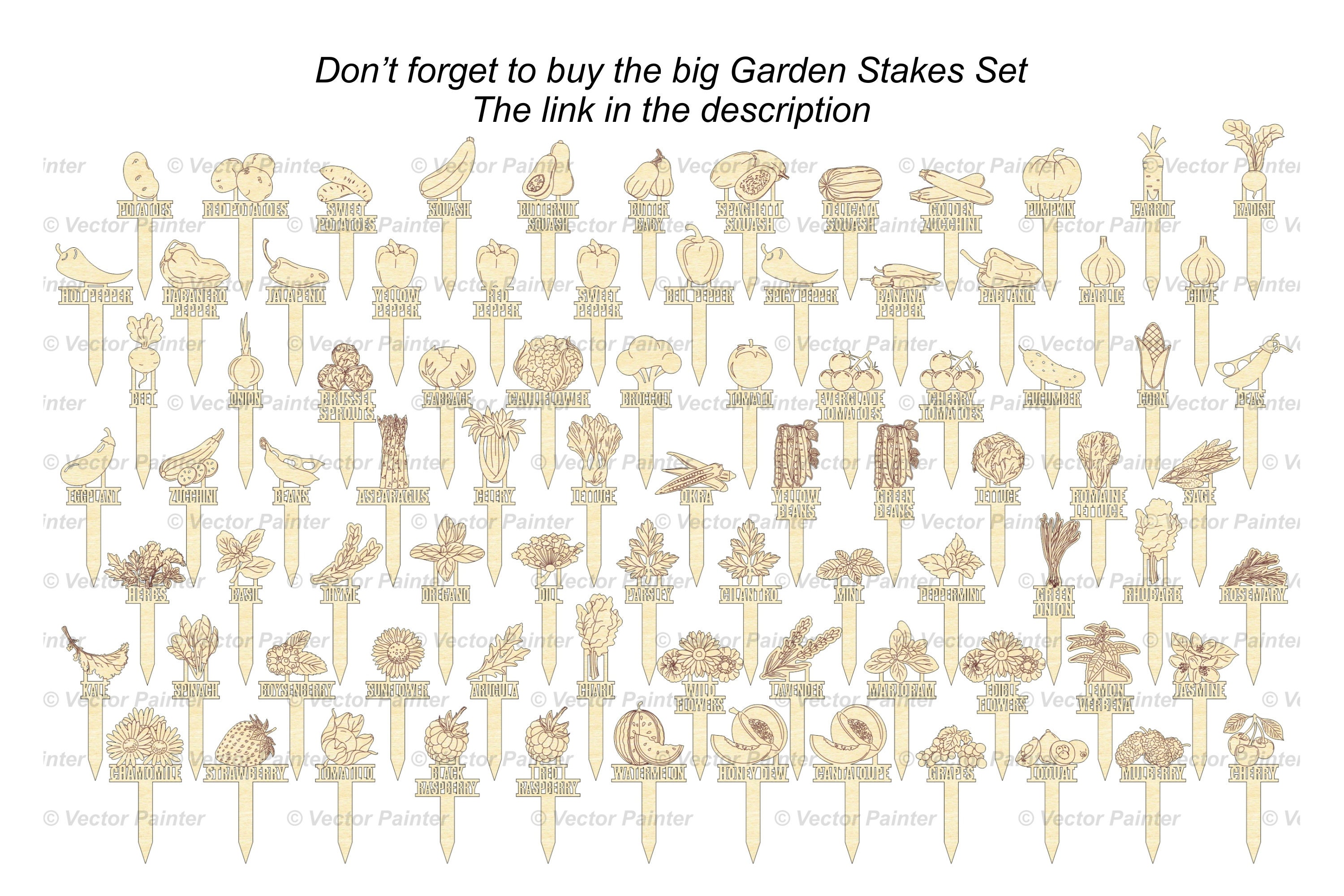 Garden Stakes Stand Laser Cut File Digital Pattern - Etsy Canada