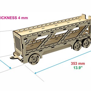 Truck Transporter Trailer - Laser Cut File, SVG Wooden Model Template ...