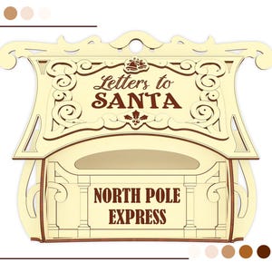 Christmas Post Box - Laser Cut File, Mailbox for Santa Claus Letters ...