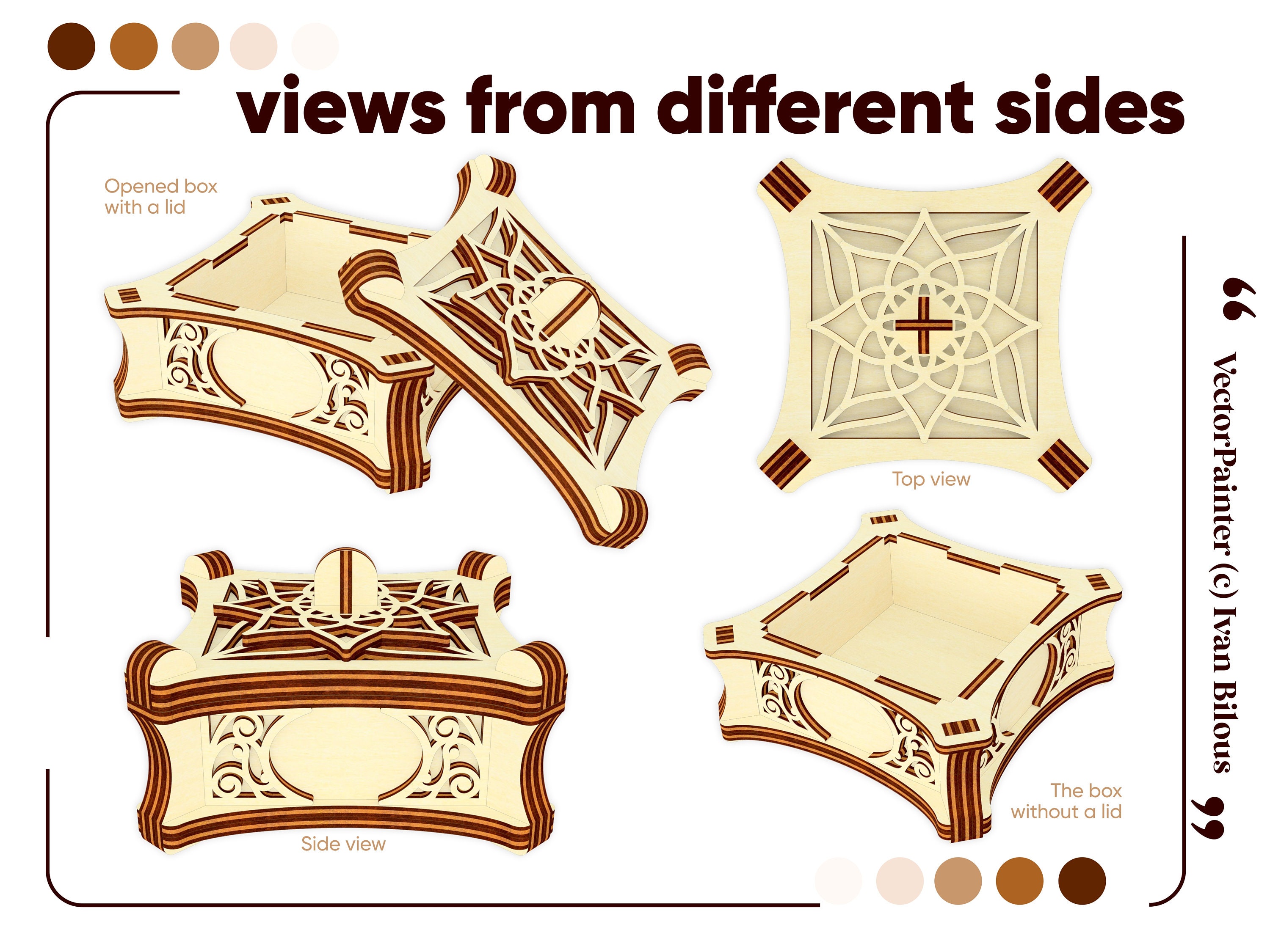 Laser Cut Box SVG Files for Laser Machines Mandala Box - Etsy UK