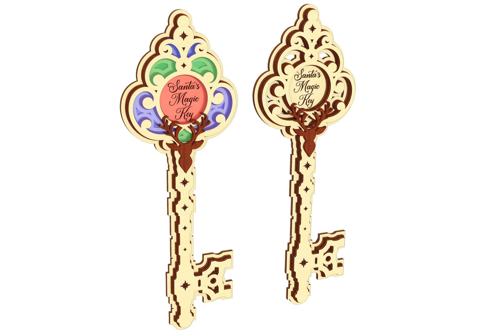 Santa's Magic Key SVG Laser Cut File Digital Plan for - Etsy