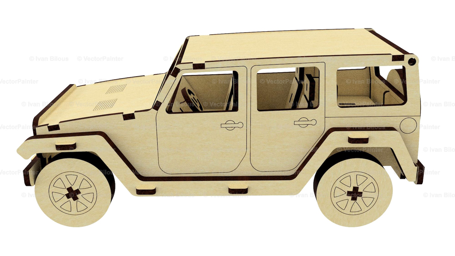 Laser Cut Jeep Dxf File for Laser File Car Dxf Plan Car Svg - Etsy