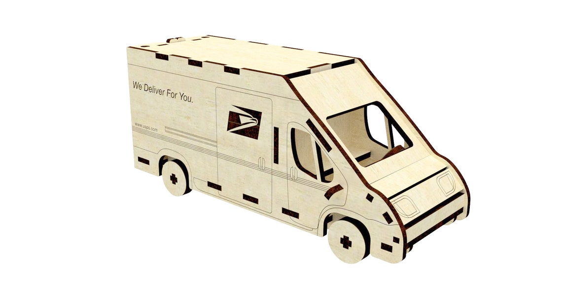 Mail Truck SVG Laser Cut Files Glowforge Car 3d Laser Design - Etsy