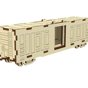 Boxcar File for Laser Cutting Railway Carriage Svg Glowforge Laser ...