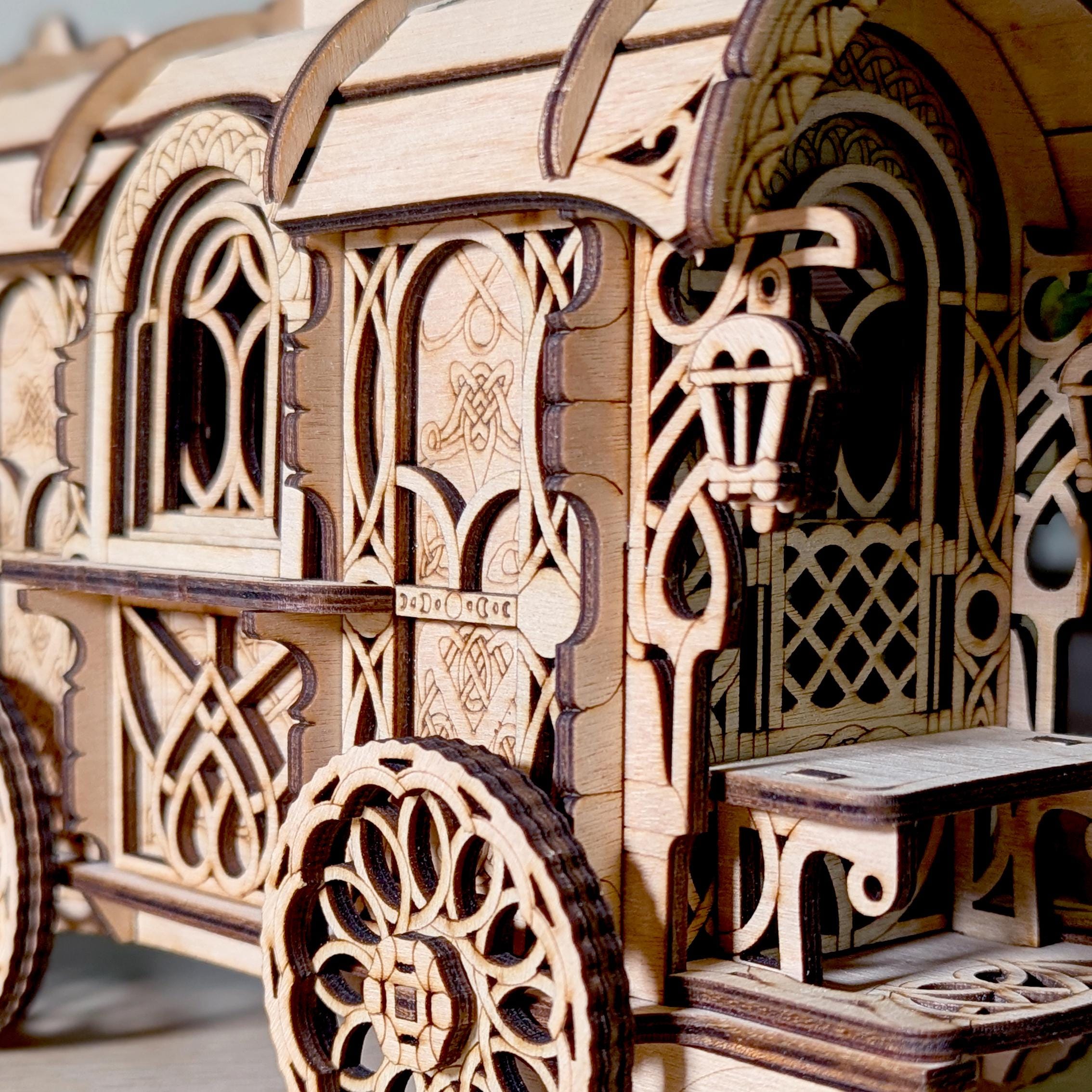 Nomad Caravan Wagon - Laser Cut File Project, SVG Plan for Cutting ...