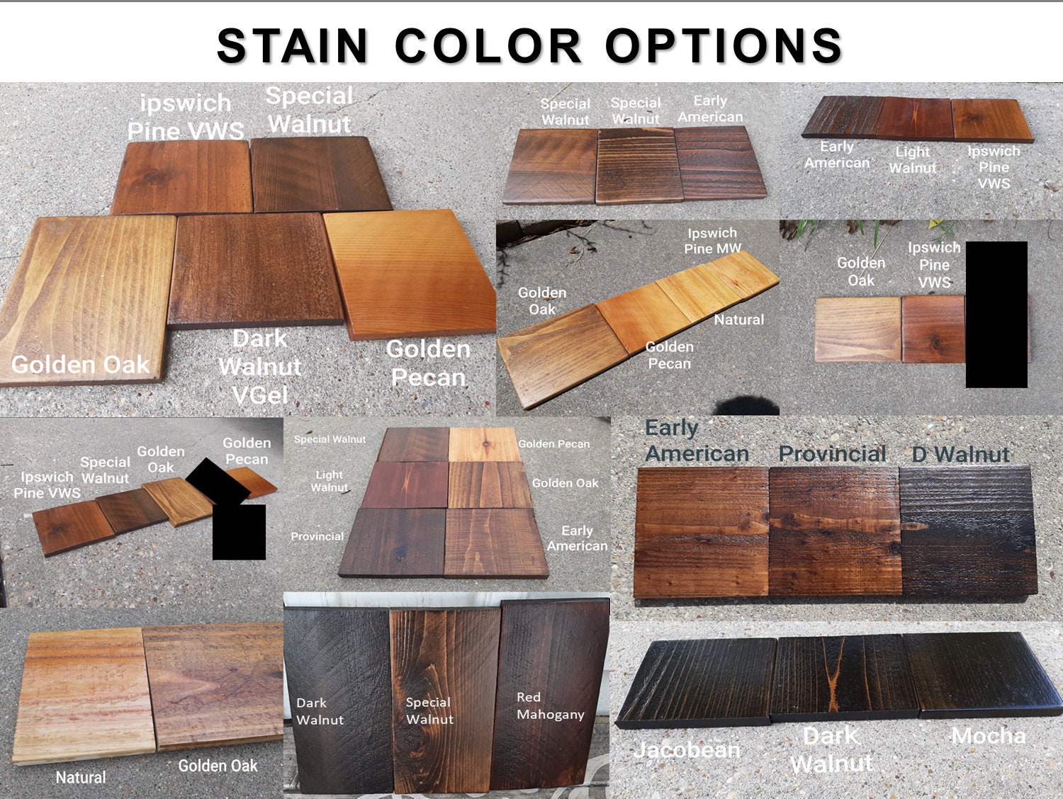 Stained Sample Boards - Etsy