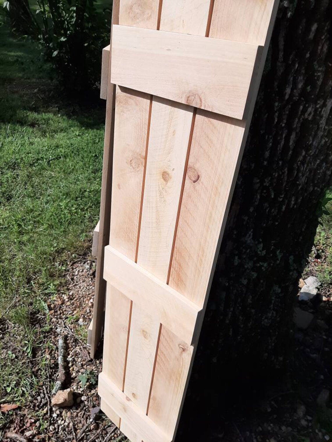 Unfinished Cedar Wood Shutters – Exterior Board and Batten Style (set ...
