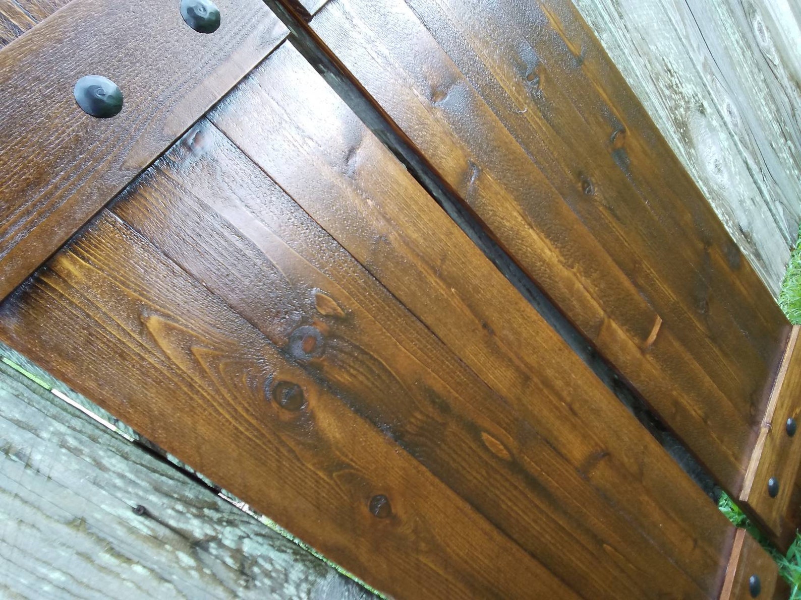 2 Cedar Exterior Shutters – Board and Batten Style With Black Clavos ...