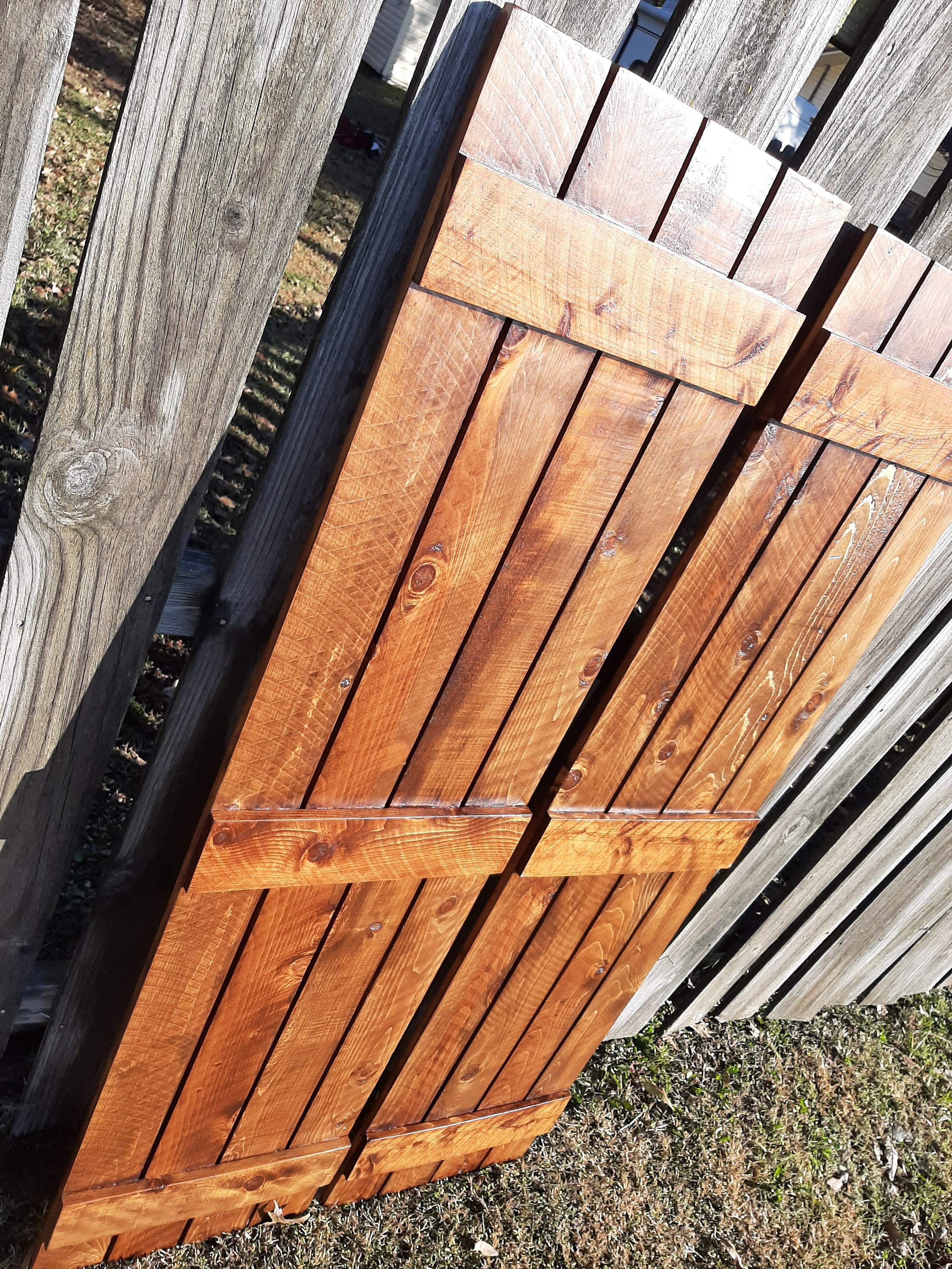 Shutters 4 Exterior Wood Shutters Board and Batten Cedar - Etsy