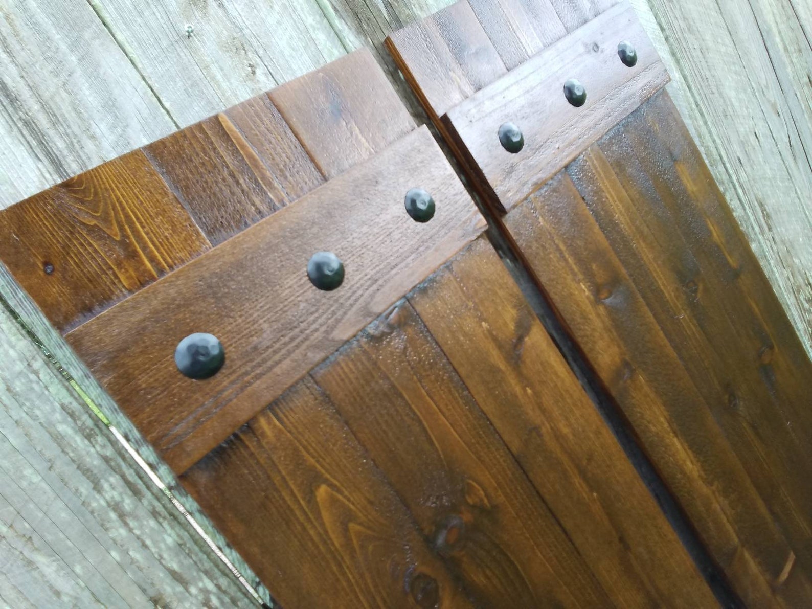 Exterior Shutters 2 Exterior Cedar Shutters With Black Clavos - Etsy