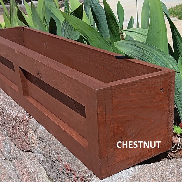 Stained Wood Window Box - Etsy