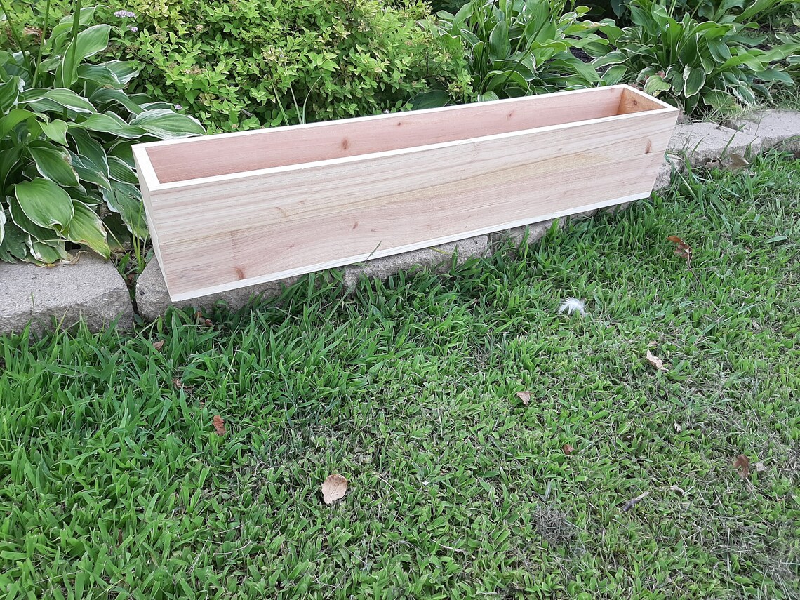 Window Box Wood Planter Cedar Flower Box Window Planter Box Cedar ...
