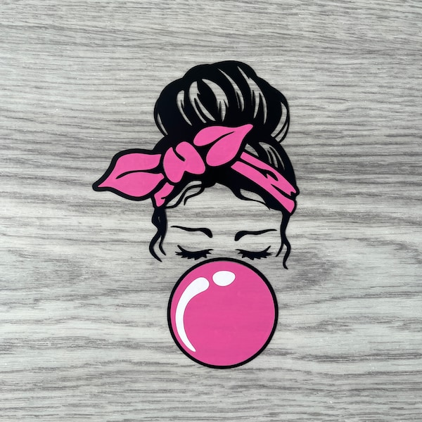 Boy Mom Messy Bun Sticker Decal - Etsy