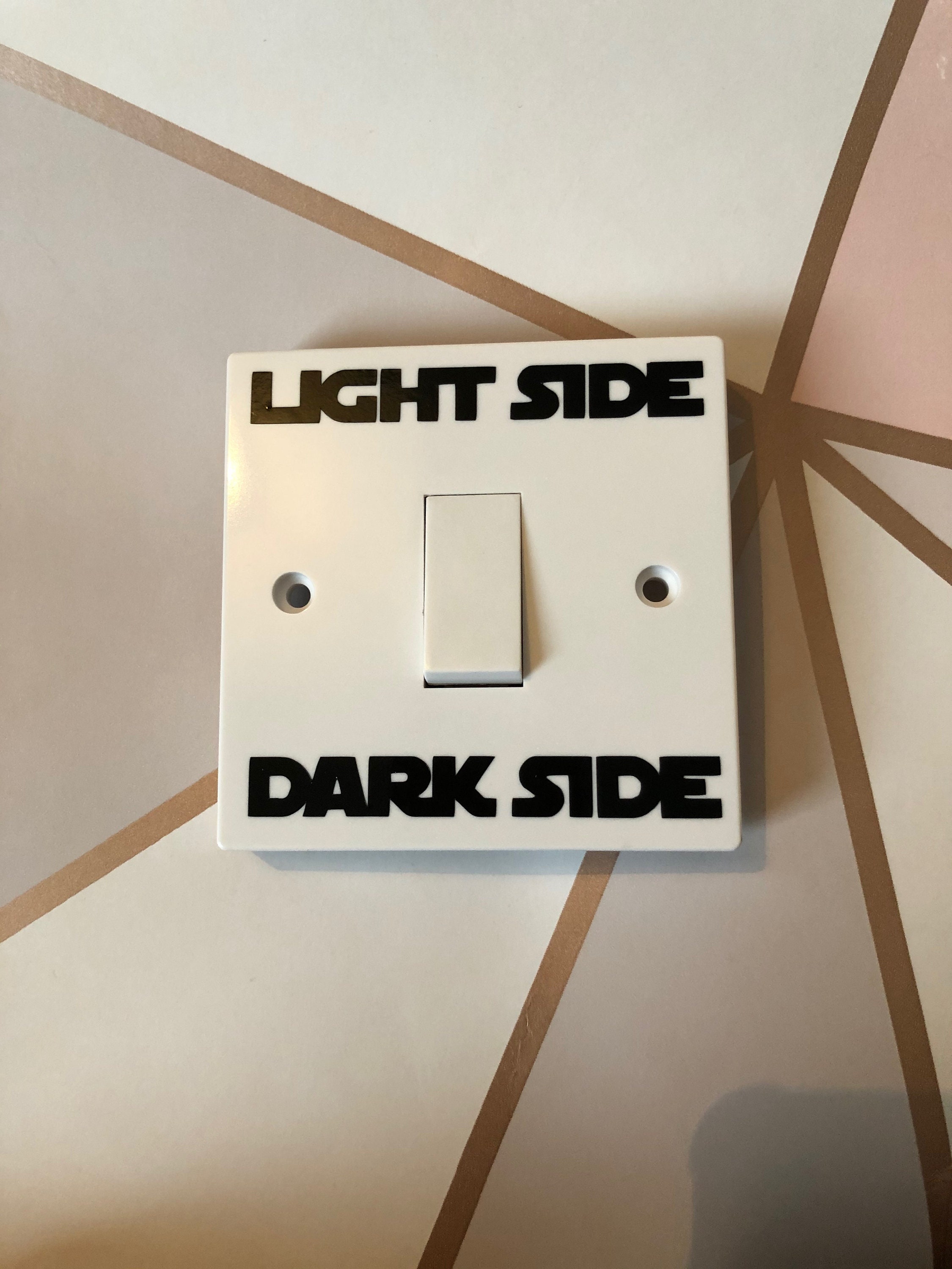 Star Wars Light switch vinyl decal / lightside darkside | Etsy