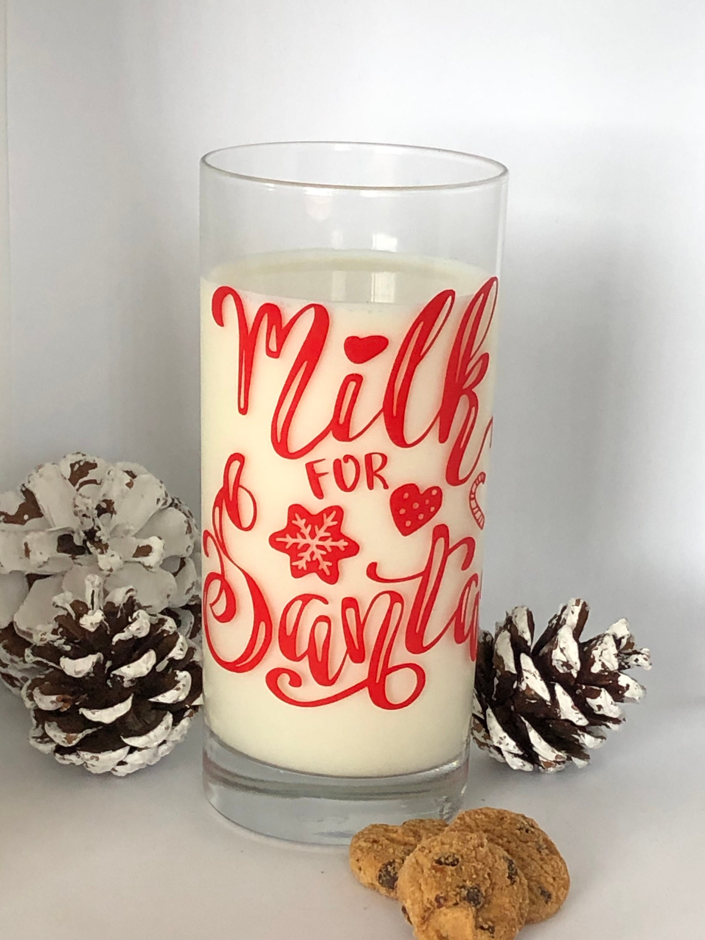 Milk for Santa Vinyl Decal/sticker DIY Gift, Christmas Eve Box, Huge ...